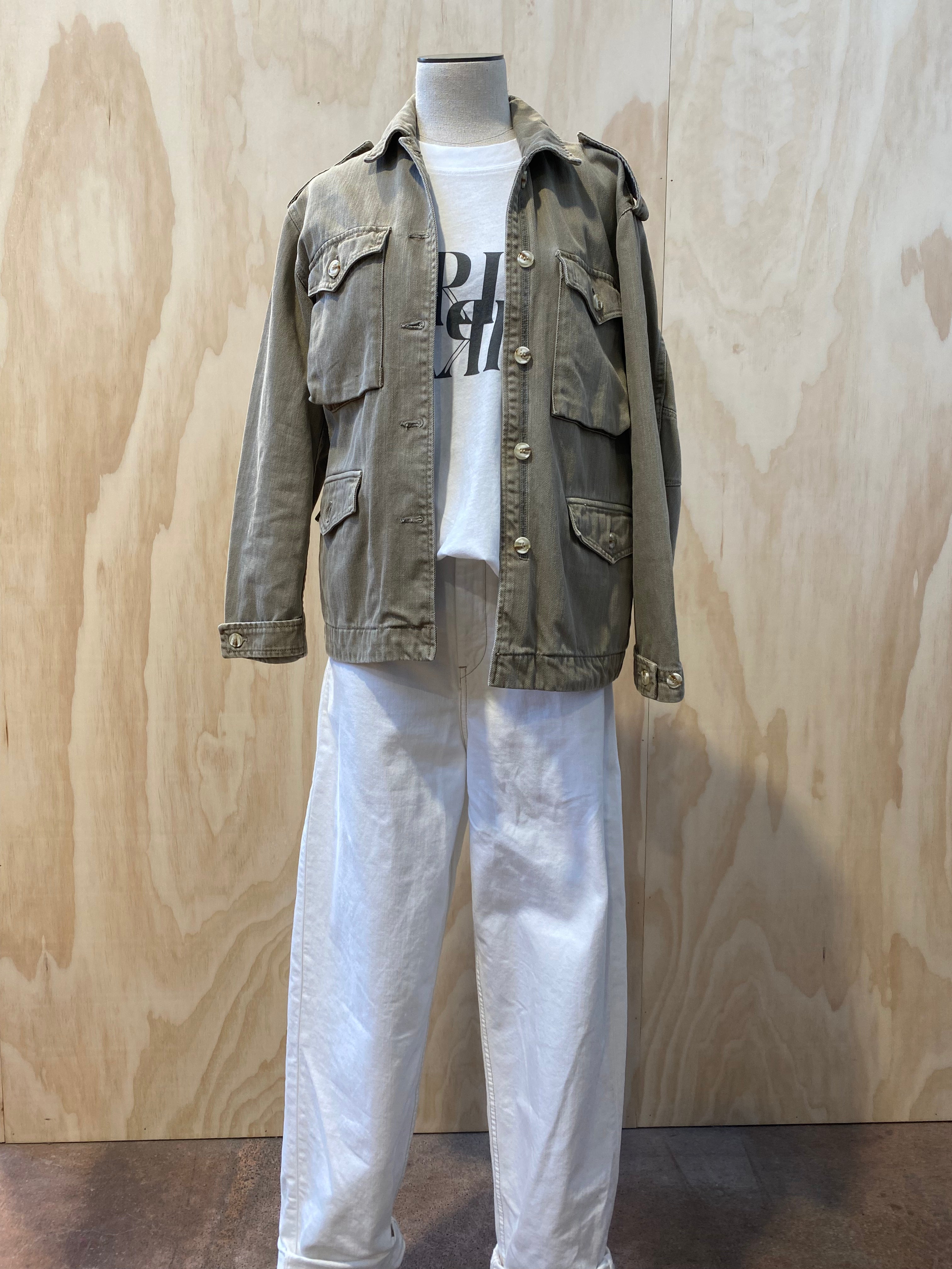 ENA PELLY KHAKI MILITARY JACKET - SIZE 8 – Cercle Lifestyle